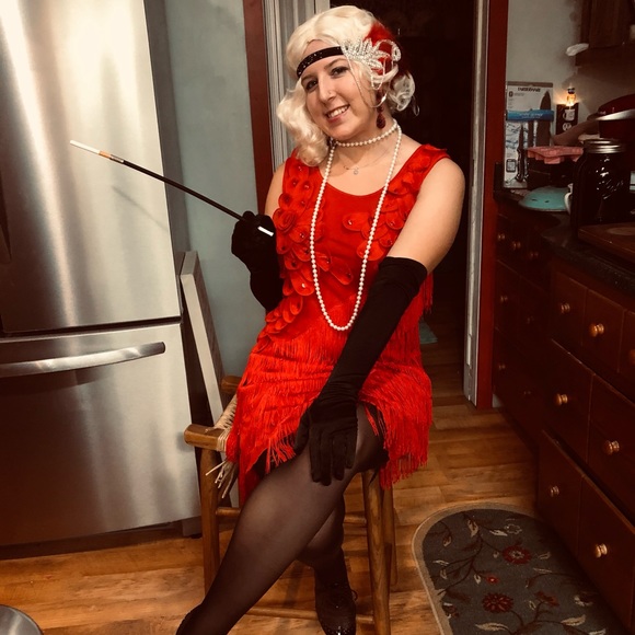 Dresses | Red Flapper Girl Dress | Poshmark